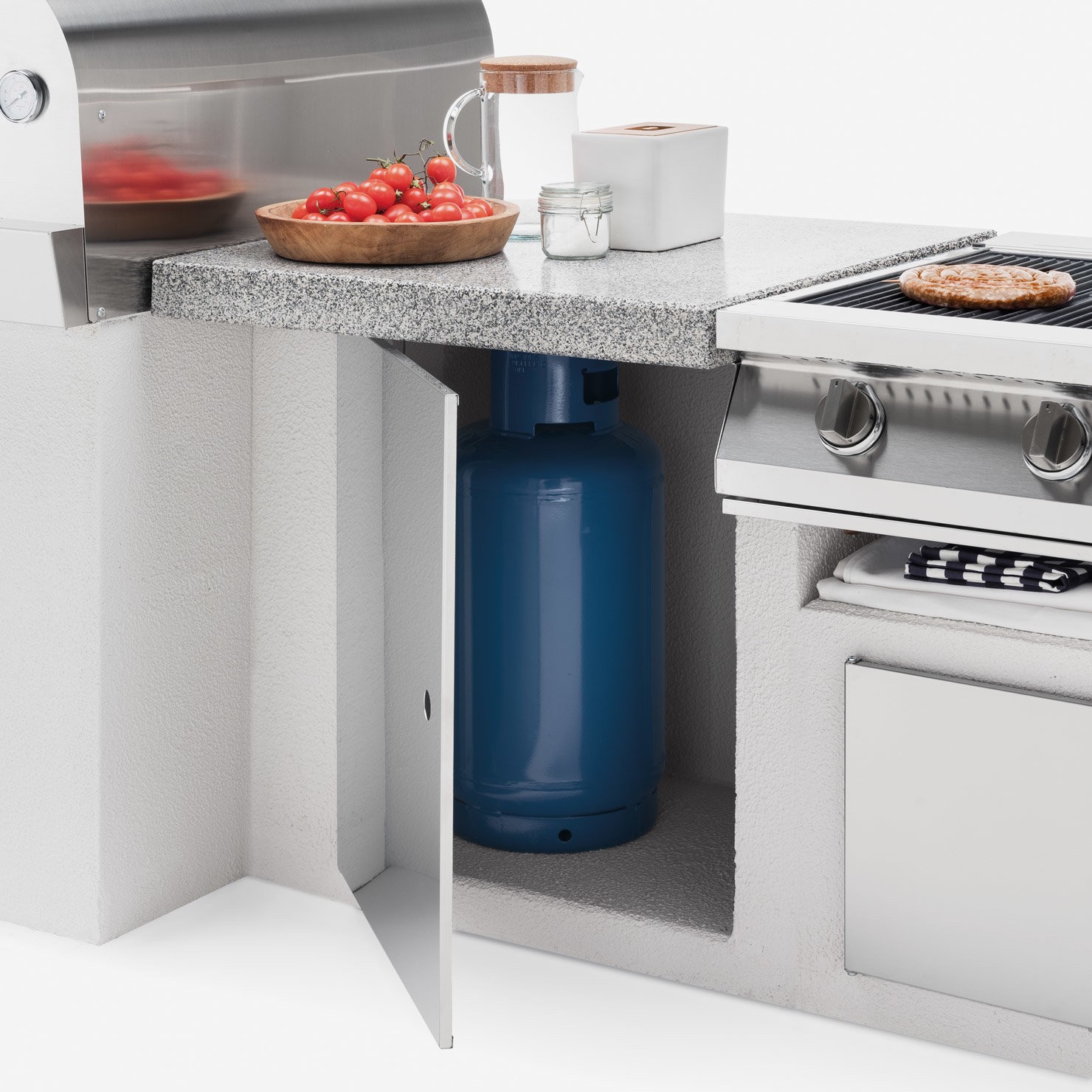 Cupboard module 70 Grey, Outdoor kitchens | Palazzetti In Giardino